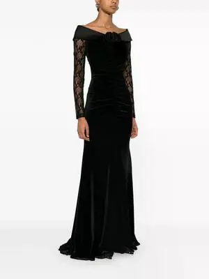 NISSA Velvet Maxi Dress