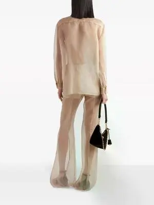 Prada Embroidered Organza Shirt