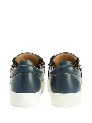 GIUSEPPE ZANOTTI Frankie Double-zip Low-top Sneakers - Blue