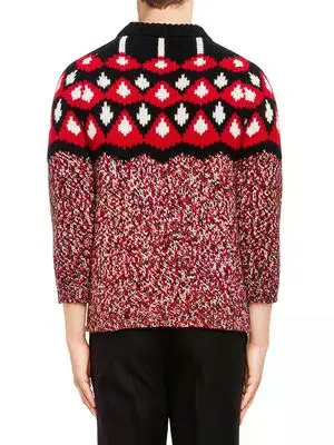 Prada Patterned Jacquard Knit Jumper