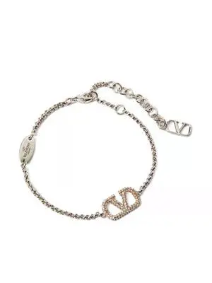 Valentino Garavani Vlogo Signature Crystal-embellished Bracelet