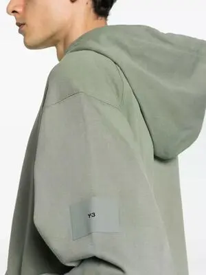Y3 Zip-up Organic Cotton Hoodie
