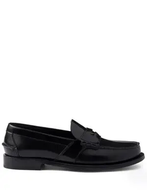 Prada Brushed-leather Loafers