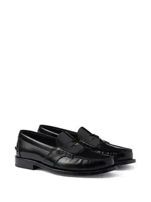 Prada Brushed-leather Loafers