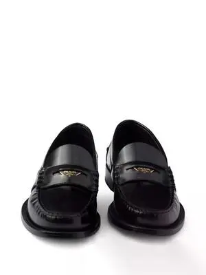 Prada Brushed-leather Loafers