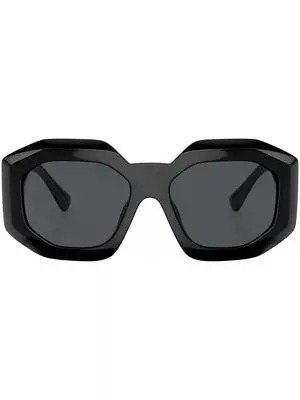 Versace Medusa-plaque Geometric Sunglasses - Black
