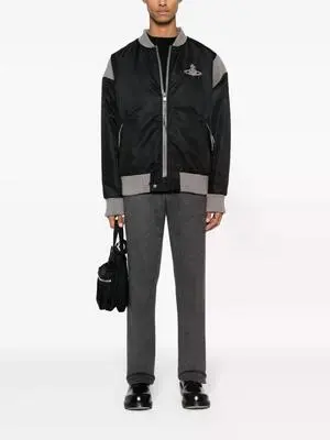 VIVIENNE WESTWOOD Orb-embroidered Cotton Bomber Jacket
