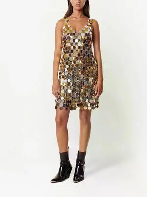 Rabanne Paillette-chainmail Sparkle Mini Dress