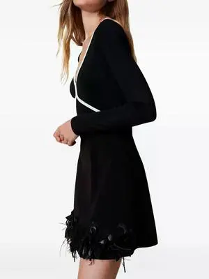 TWINSET Feather-detailing Mini Dress