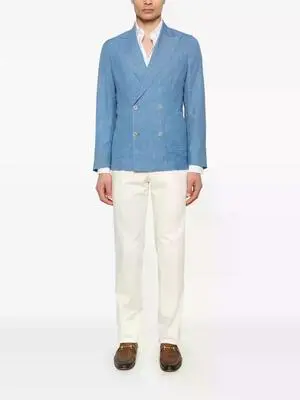 BARBA NAPOLI Double-breasted Blazer - Blue