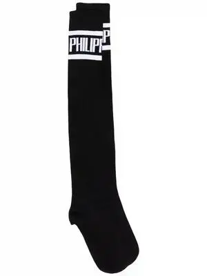 Philipp Plein Logo-print Socks - Black