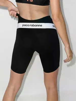 Rabanne Milano Logo Print Cycling Shorts
