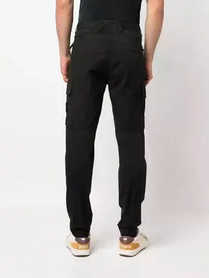 Stone Island Logo-patch Cargo Trousers - Black