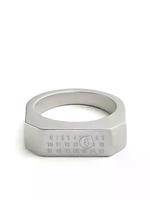 MAISON MARGIELA Numeric Logo Signet Ring - Silver