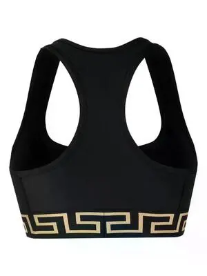 Versace Greca Racerback Bra - Black