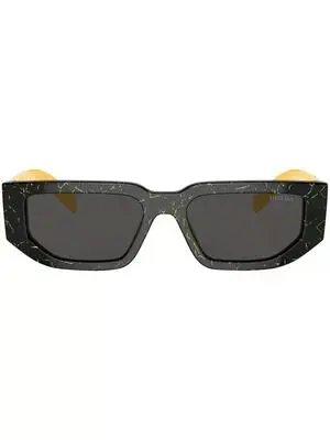 Prada Two-tone Logo-arm Sunglasses - Black