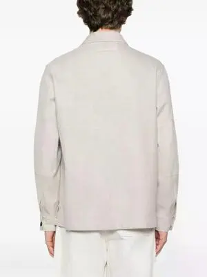 Zegna Cut-away-collar Shirt - Neutrals