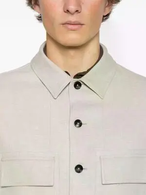 Zegna Cut-away-collar Shirt - Neutrals