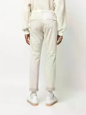 DONDUP Cropped Cotton Chino Trousers - Neutrals