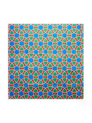CABANA Tiles Linen Square Tablecloth