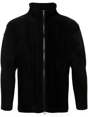 Issey Miyake Plissé-effect Jacket - Black