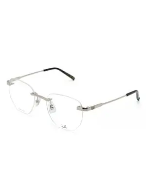 Dunhill Thin-arms Rimless Glasses With Case - Silver