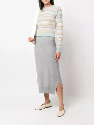 BARRIE High-waisted Knit Skirt