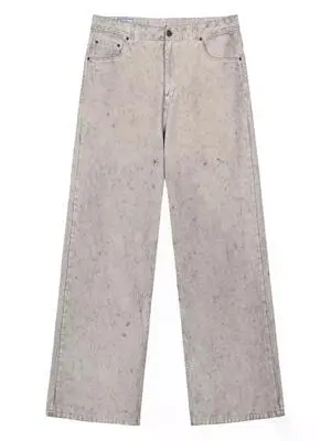 ROUGH. Faded Wide-leg Jeans