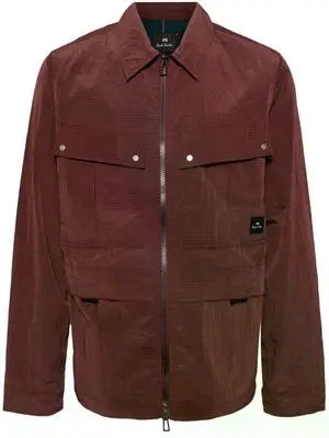 Paul Smith Zip-up Ripstop Jacket - Red
