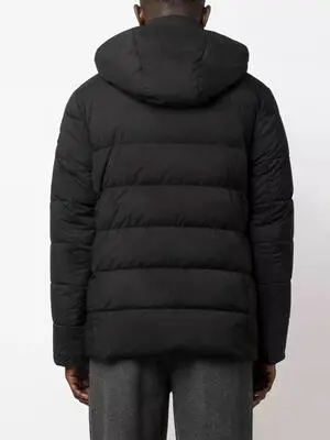 FAY Detachable-hood Zipped Padded Jacket - Black