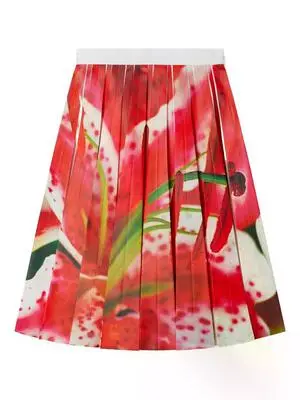 Tory Burch Floral-print Pleated Skirt