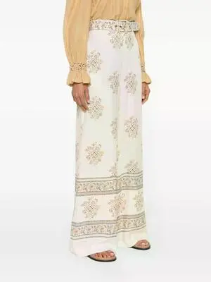 Zimmermann Utility Dot Lemon-print Wide Trousers