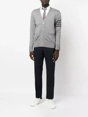 Thom Browne 4-bar V-neck Cardigan