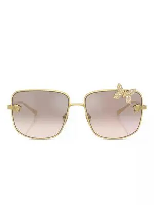 Versace Logo-print Sunglasses - Gold