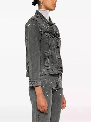 ANA RADU Crystal-embellished Denim Jacket