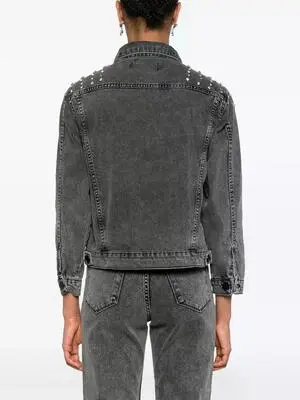 ANA RADU Crystal-embellished Denim Jacket