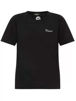 Dsquared2 Rhinestone-logo Cotton T-shirt