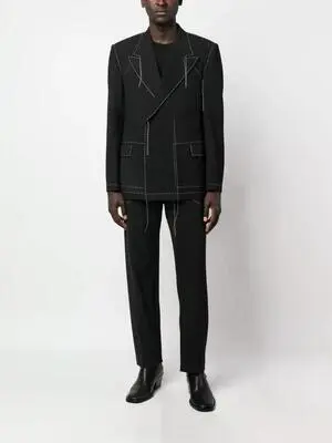 Off-White Contrast Stitch Tailored Trousers