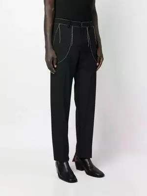 Off-White Contrast Stitch Tailored Trousers