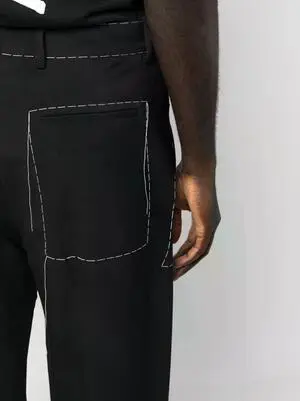 Off-White Contrast Stitch Tailored Trousers
