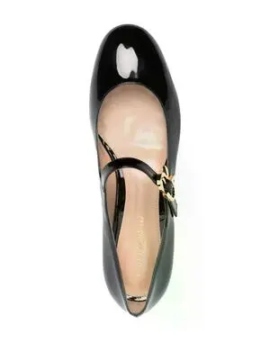 GIANVITO ROSSI Mary Ribbon Flat Pumps