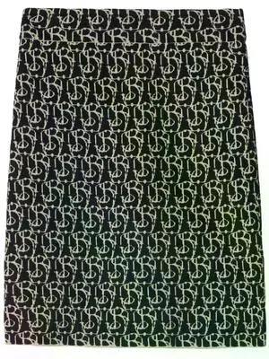 Burberry Knitted Jacquard Skirt - Black