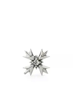 Emanuele Bicocchi Crest Crystal-embellished Earring - Silver