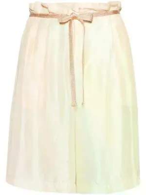 FORTE_FORTE Wide-leg Silk Shorts