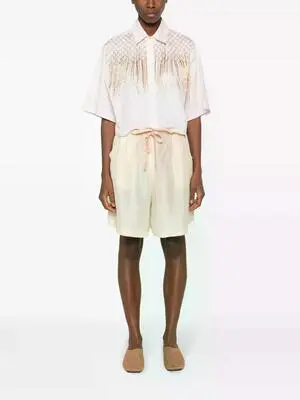 FORTE_FORTE Wide-leg Silk Shorts