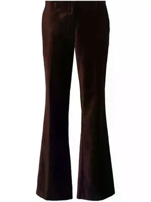 FORTE_FORTE Velvet Straight-leg Trousers - Brown