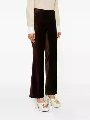 FORTE_FORTE Velvet Straight-leg Trousers - Brown
