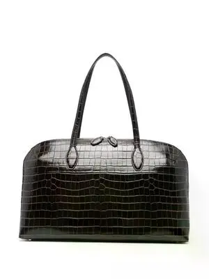 TOTEME Crocodile-embossed Tote Bag - Brown