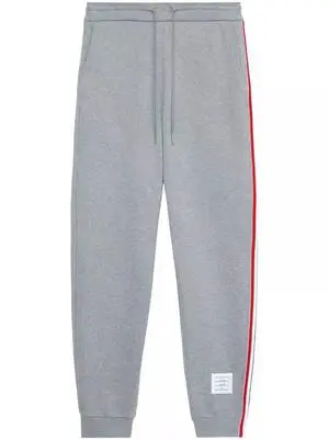 Thom Browne Rwb Stripe-trimmed Track Pants - Grey