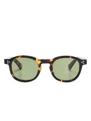 LESCA Iota Havana Sunglasses - Brown